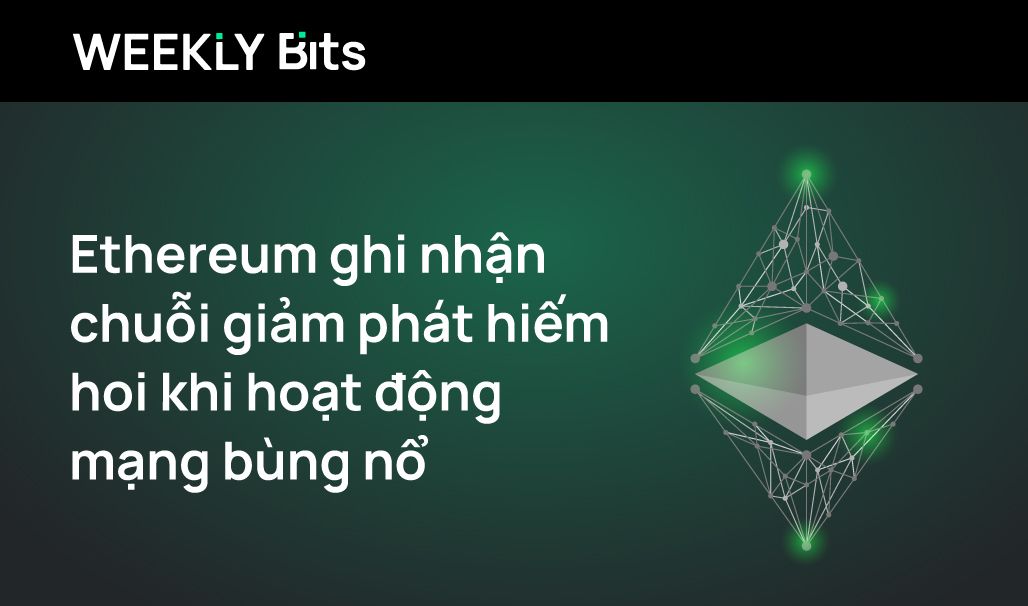 Ethereum ghi nhận chuỗi giảm phát hiếm hoi khi hoạt động mạng bùng nổ